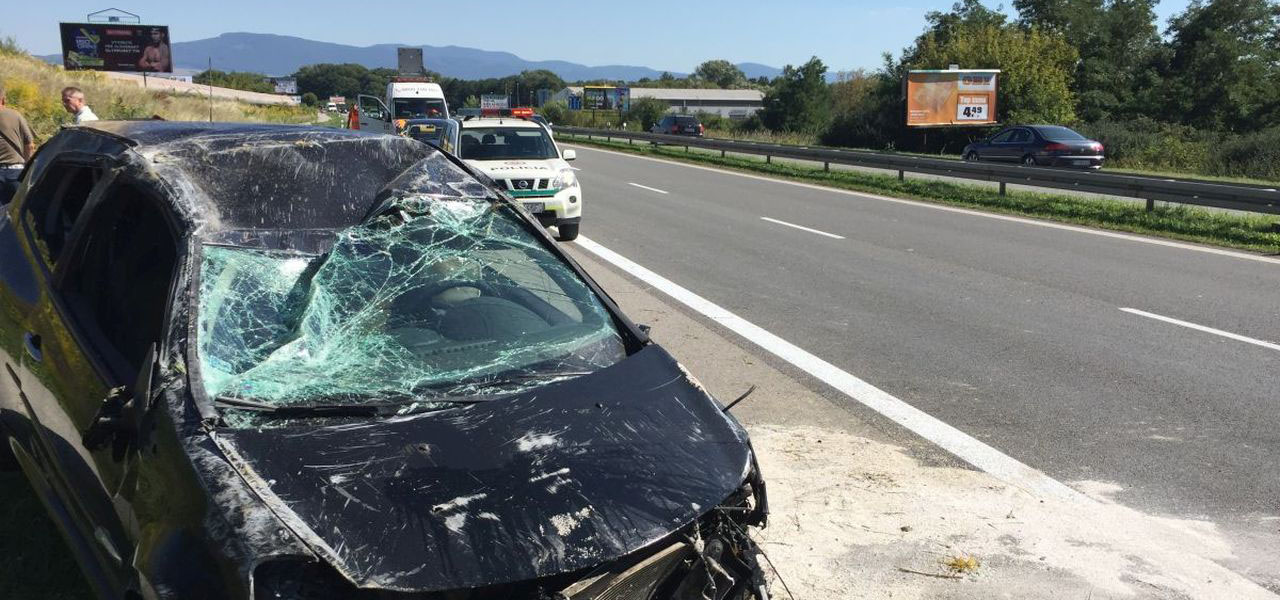 AKTUALITA: Dopravná nehoda pri moste VSS